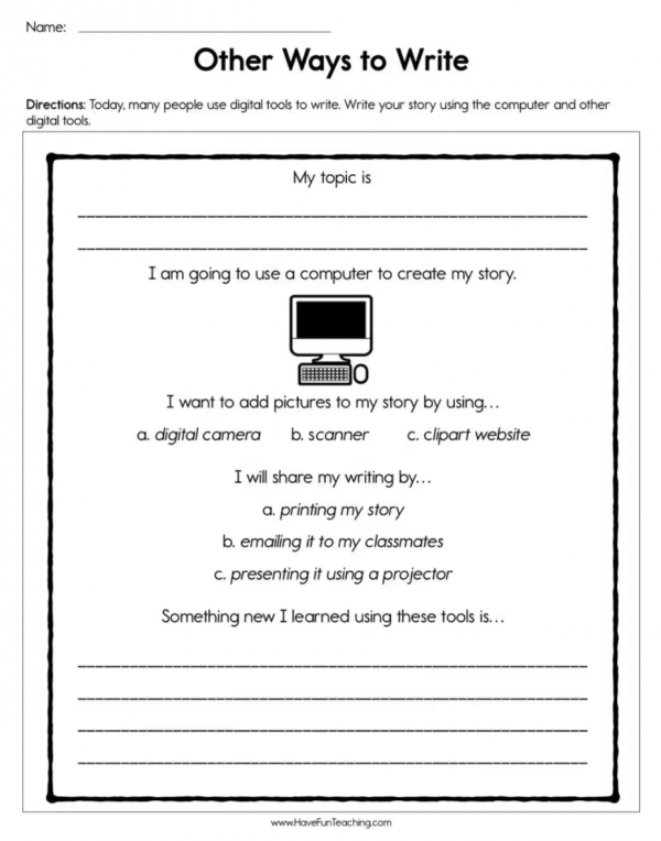 23 1st Grade Writing Worksheets To Practice New Skills - The Teach ...