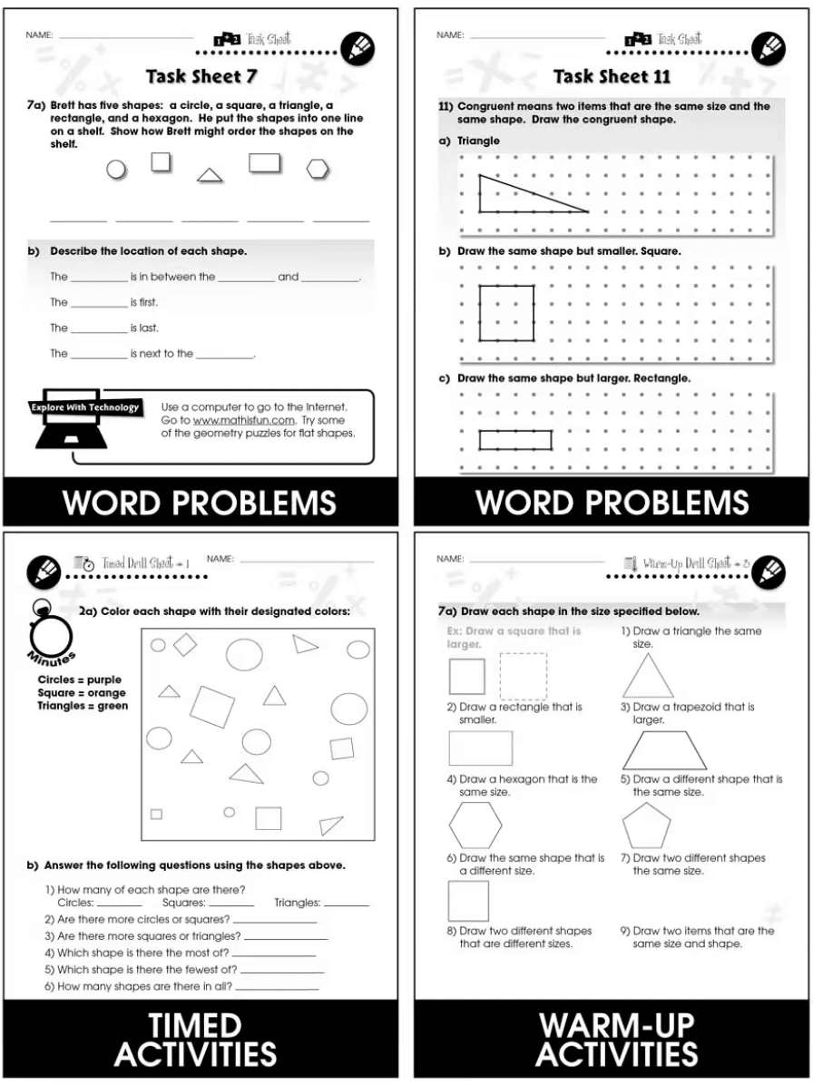 21+ First Grade Shapes Worksheets To Teach Geometry - The Teach Simple Blog