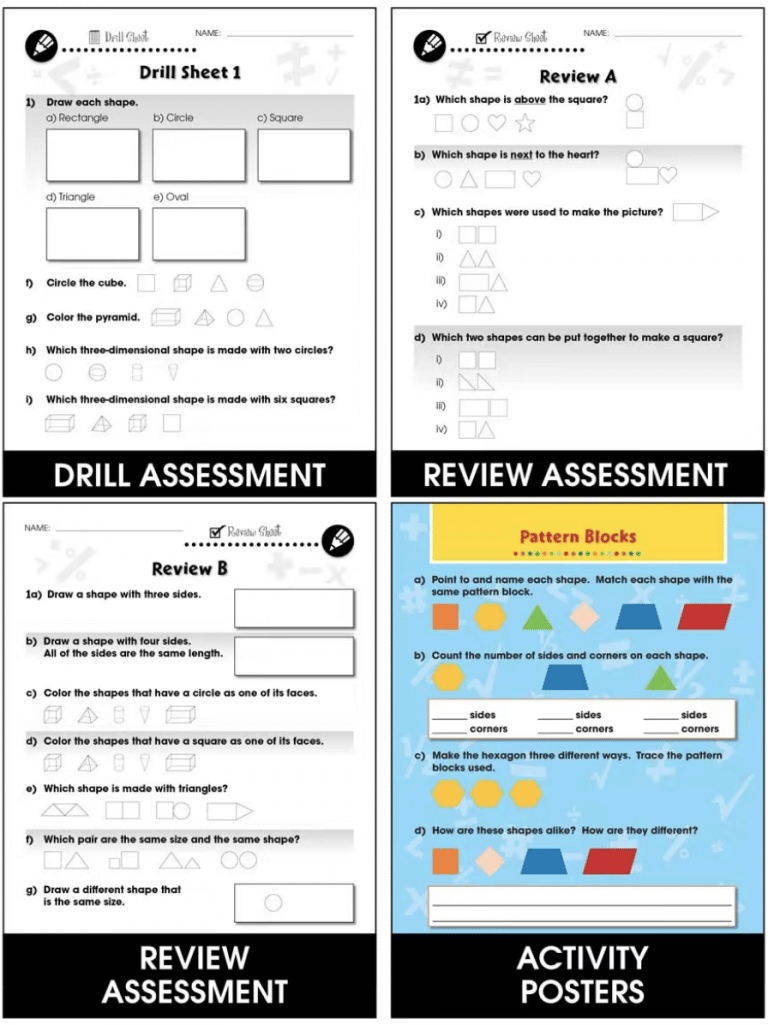 21+ First Grade Shapes Worksheets To Teach Geometry - The Teach Simple Blog