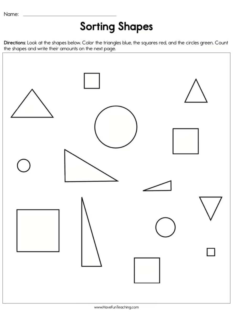 21+ First Grade Shapes Worksheets To Teach Geometry - The Teach Simple Blog