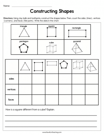 21+ First Grade Shapes Worksheets To Teach Geometry - The Teach Simple Blog