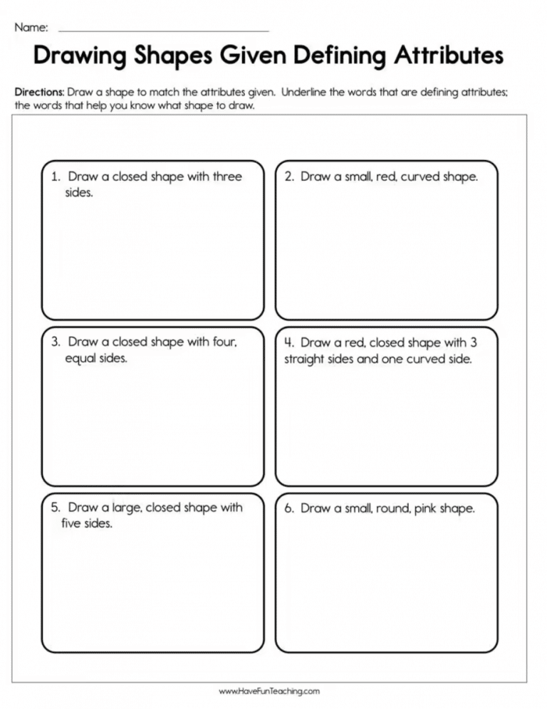 21+ First Grade Shapes Worksheets To Teach Geometry - The Teach Simple Blog
