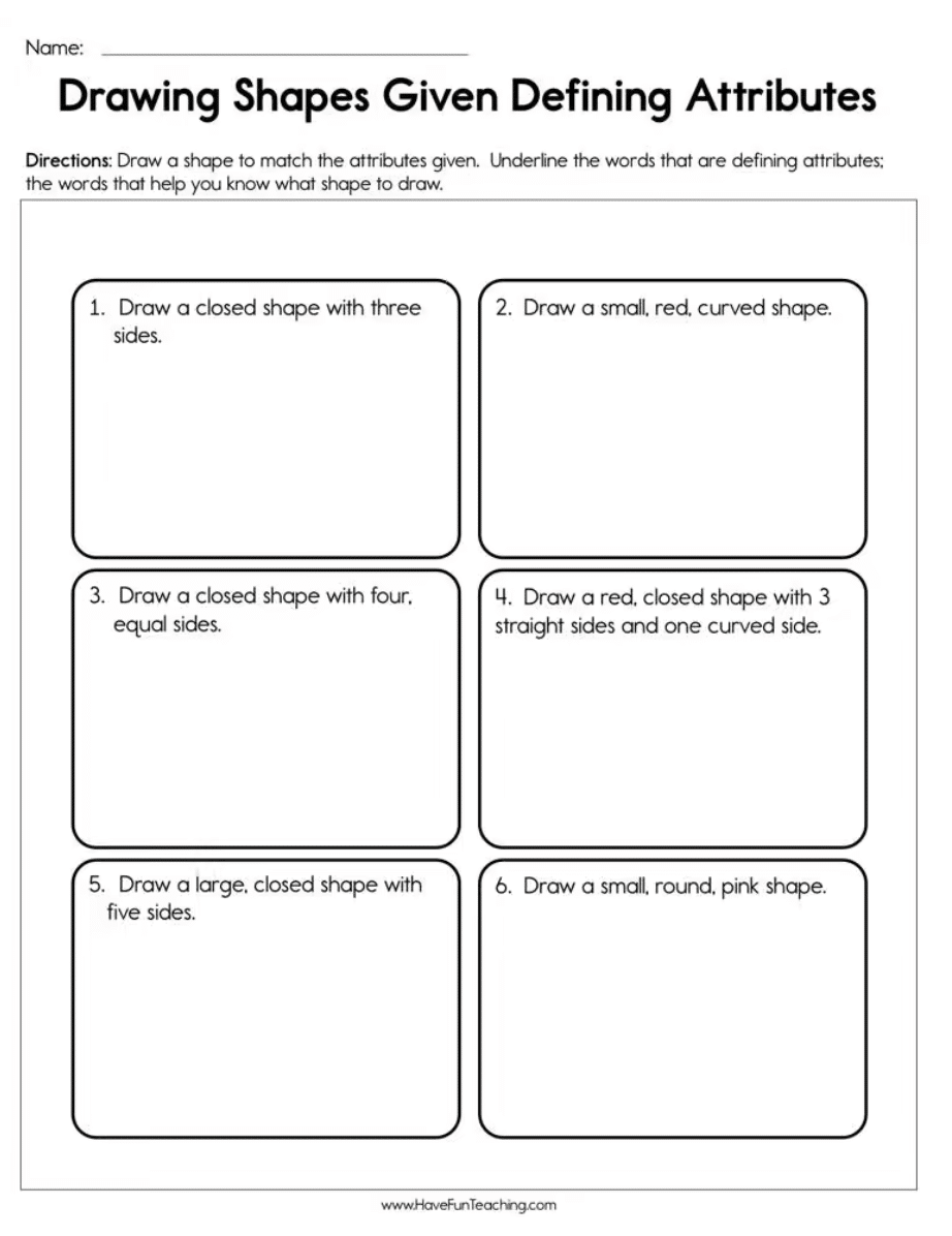 21+ First Grade Shapes Worksheets To Teach Geometry - The Teach Simple Blog