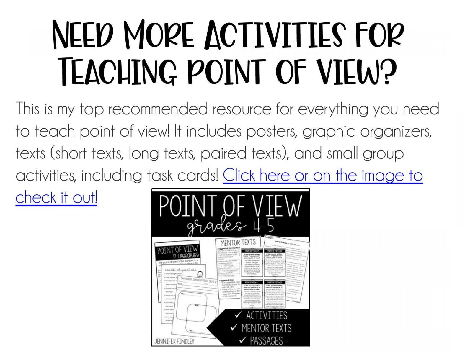 Top 17 Point-of-View Anchor Charts You Can Use Instantly
