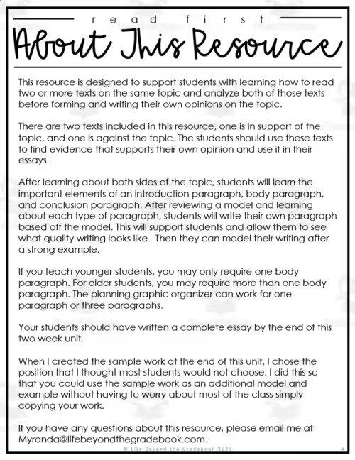 Opinion Writing Anchor Chart: A Brief Guide With Examples