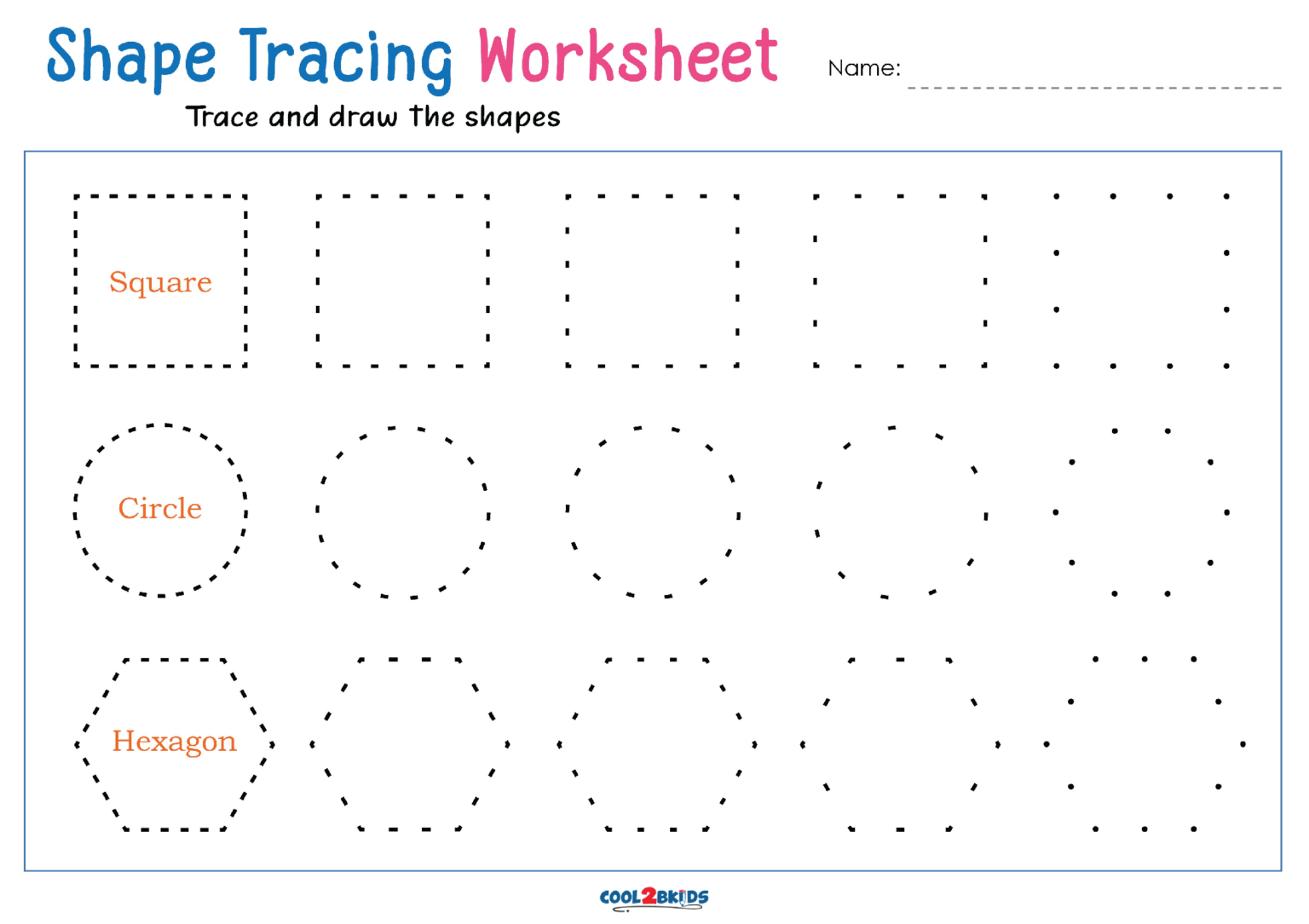 9 Best Shape Tracing Worksheets: Fun & Engaging Shape Activities for ...