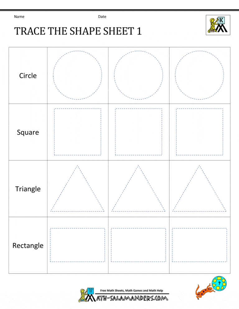 9 Best Shape Tracing Worksheets: Fun & Engaging Shape Activities for ...