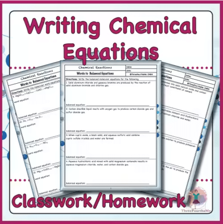 A Comprehensive Collection Of Balancing Chemical Equations Worksheets ...