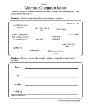 High-Quality Chemical Reactions Worksheets for Teaching with Ease - The ...