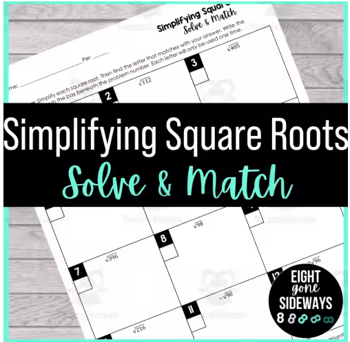 Fun & Challenging Simplifying Radicals Worksheet - The Teach Simple Blog