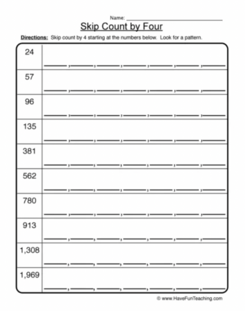 Jump Ahead With The 9 Bet Skip Counting Worksheets - The Teach Simple Blog