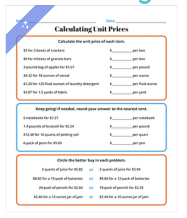 9 Relevant Unit Rate Worksheets to Enhance Understanding - The Teach ...