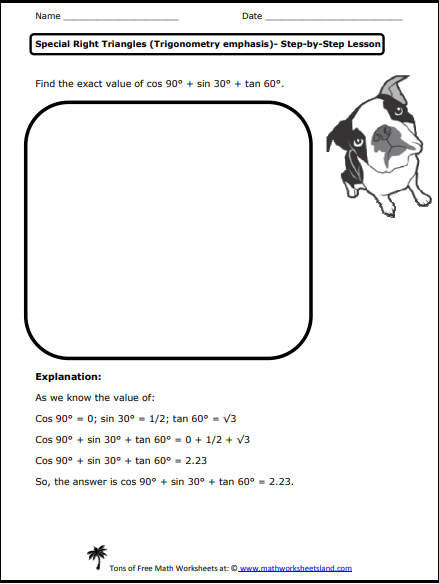 Our Favorite Special Right Triangles Worksheet - The Teach Simple Blog