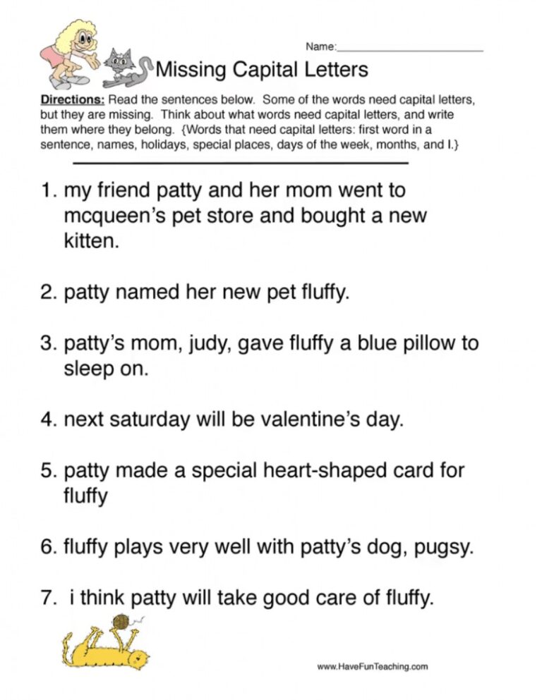 23 1st Grade Writing Worksheets To Practice New Skills - The Teach ...