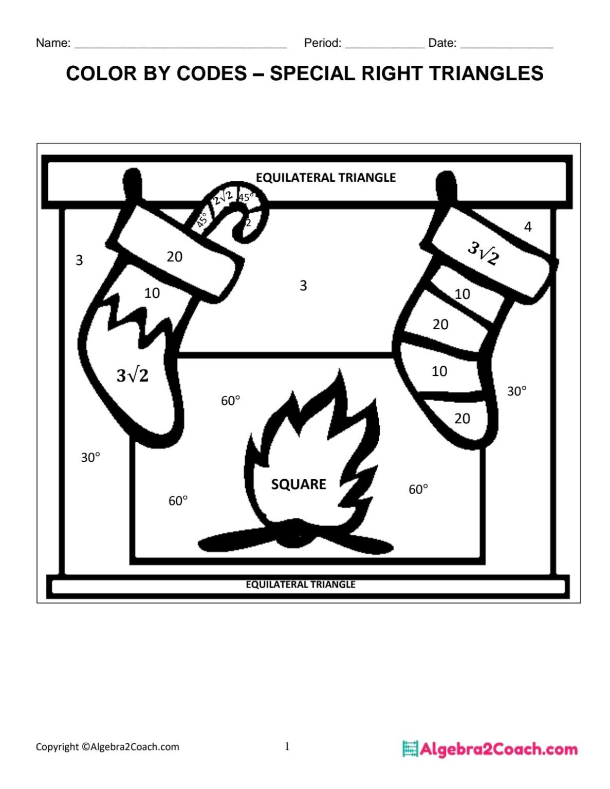 Our Favorite Special Right Triangles Worksheet - The Teach Simple Blog