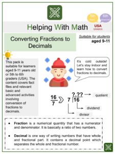 11 Engaging Converting Fractions To Decimals Worksheets - The Teach ...