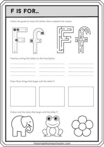 Fun With The Letter F! A Collection Of The 9 Best Letter F Worksheets ...