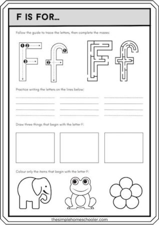 Fun With The Letter F! A Collection Of The 9 Best Letter F Worksheets ...