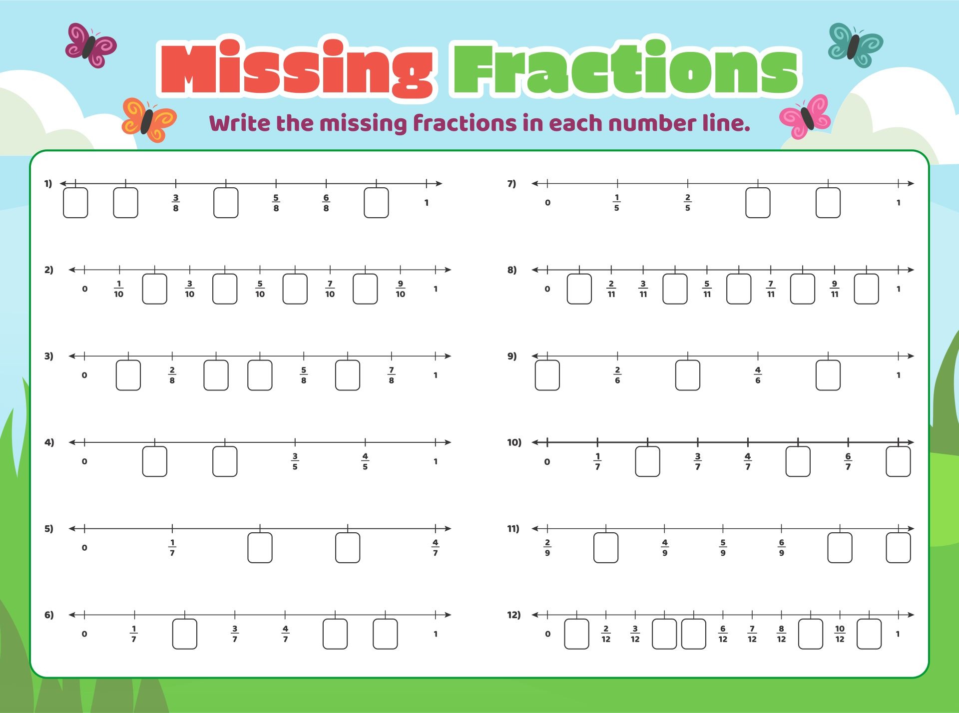 Hand-Picked Fractions On A Number Line Worksheets To Enhance Learning ...