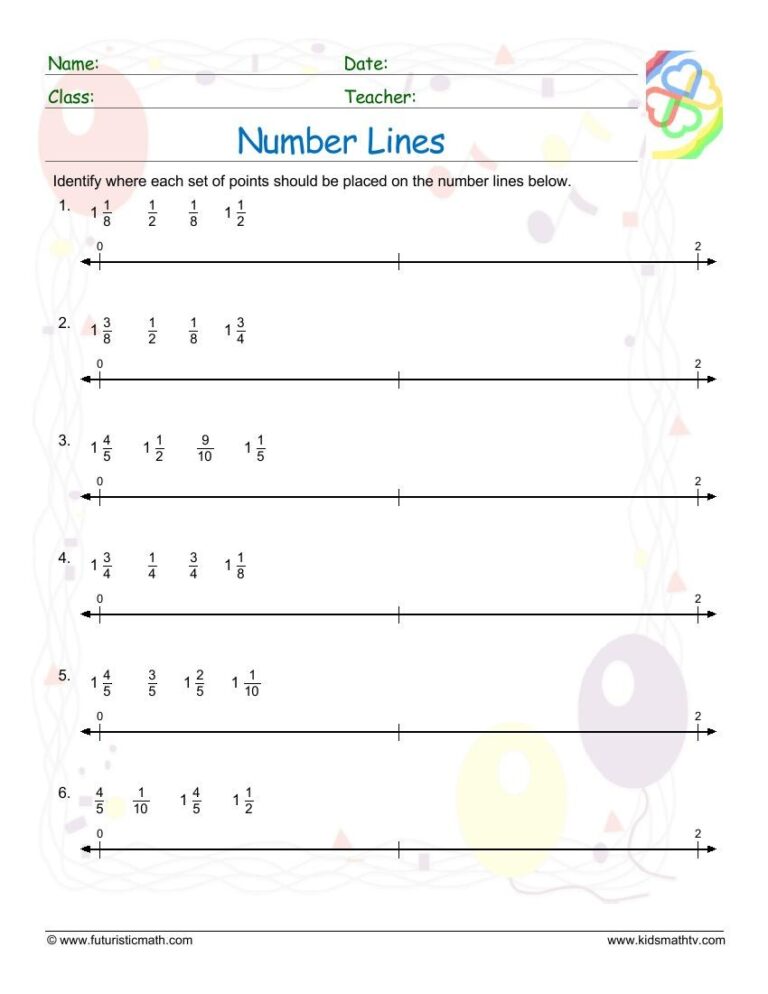 Hand-Picked Fractions On A Number Line Worksheets To Enhance Learning ...