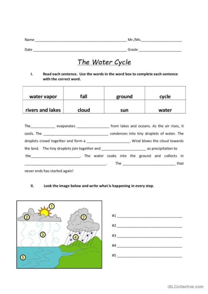 The Amazing Water Cycle: 9 Best Interactive Worksheets for Kids - The ...